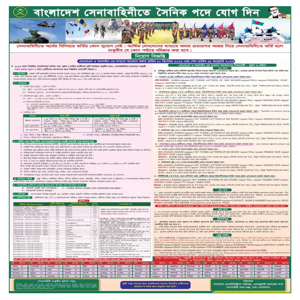 Bangladesh Army Job Circular 2023- Apply Online - Online BD Jobs